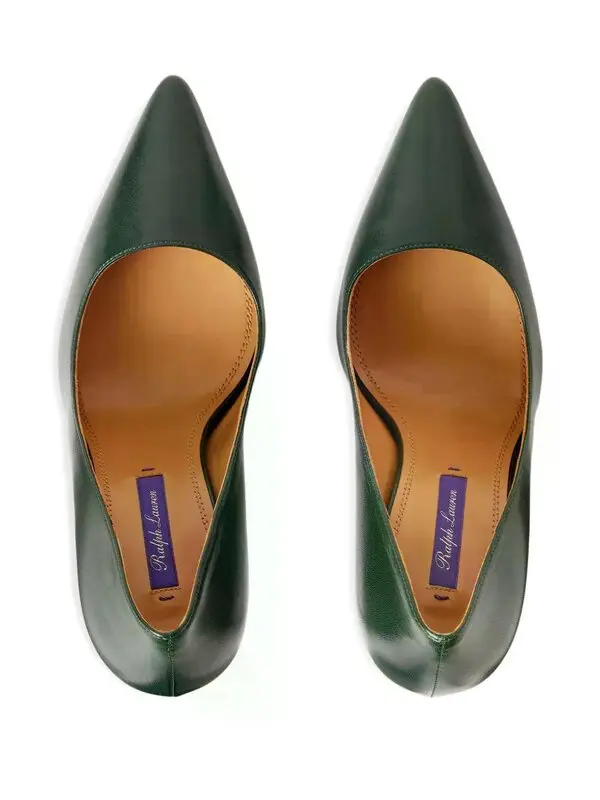 Ralph Lauren 95mm Celia Pointed-toe Stiletto Pumps - Green