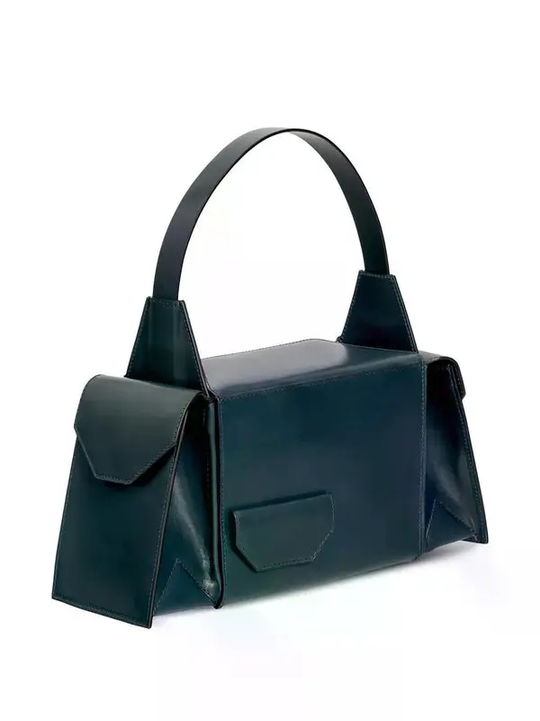 MERRYL TIELMAN Barbara Leather Shoulder Bag - Blue