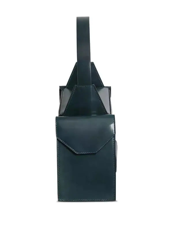 MERRYL TIELMAN Barbara Leather Shoulder Bag - Blue