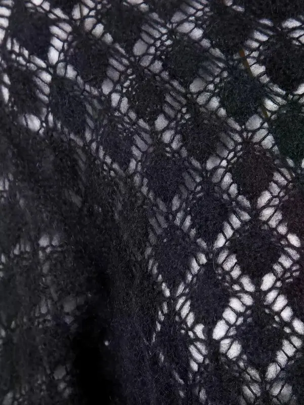 Blumarine Open-knit Geometric Pattern Sweater