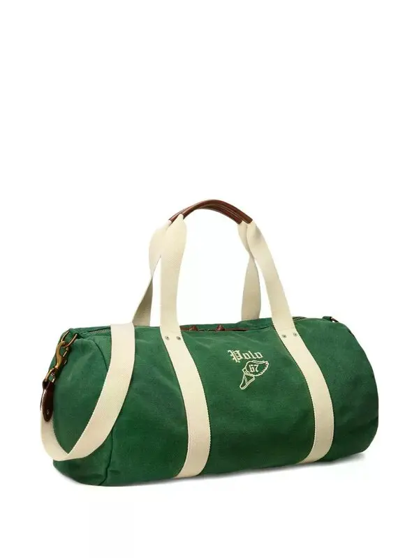 Ralph Lauren Embroidered Canvas Duffle Bag