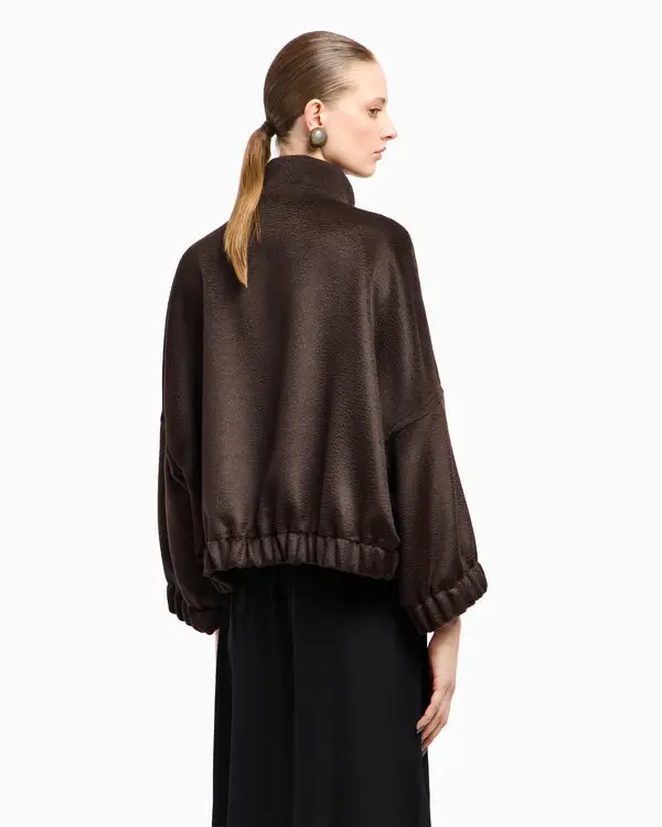 Giorgio Armani Alpaca And Wool Pea Coat
