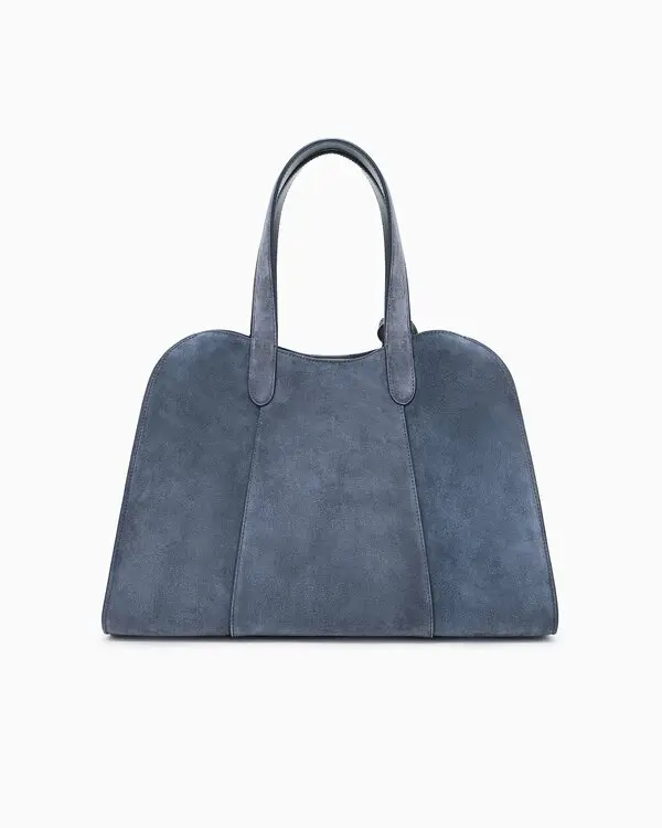 Giorgio Armani Large Suede Tote - Grey
