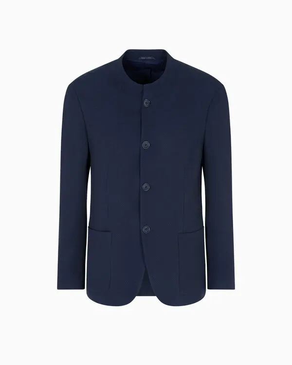 Giorgio Armani Cupro And Viscose Single-breasted Jacket