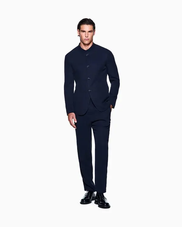Giorgio Armani Cupro And Viscose Single-breasted Jacket