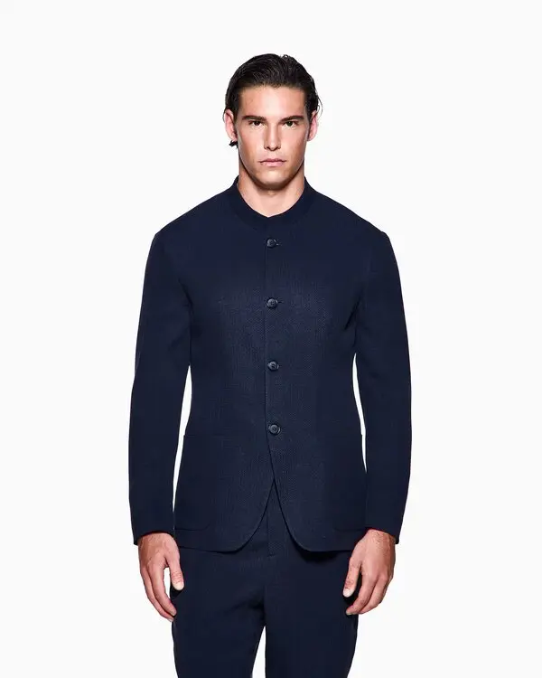 Giorgio Armani Cupro And Viscose Single-breasted Jacket