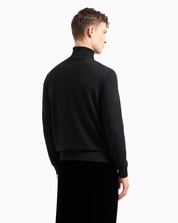 Giorgio Armani Virgin Wool Mock Neck Jumper