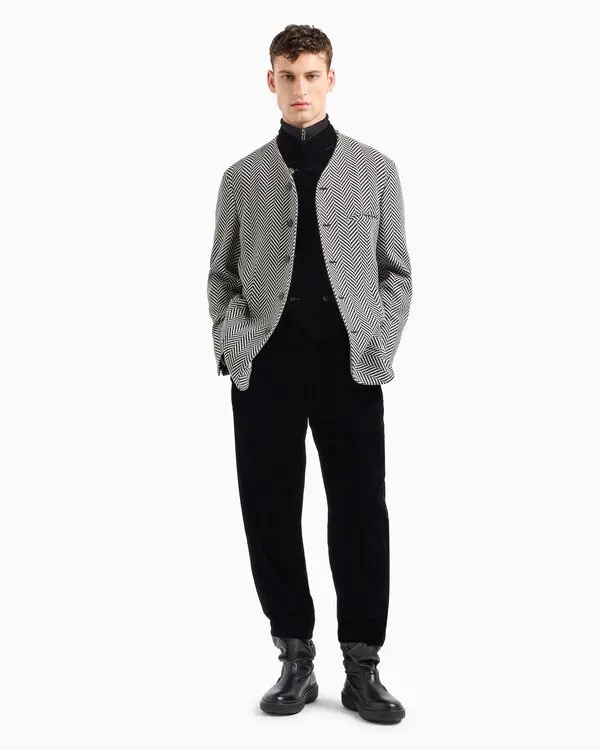Giorgio Armani Virgin Wool Mock Neck Jumper