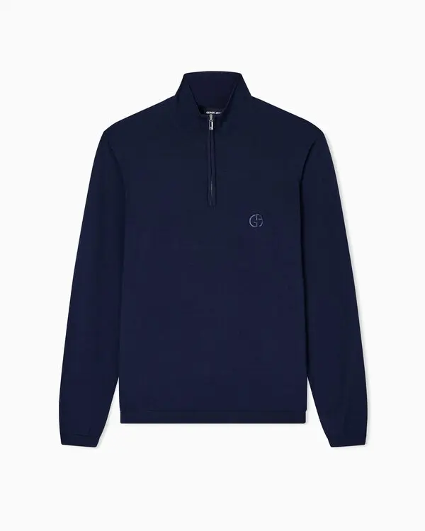 Giorgio Armani Virgin Wool Mock Neck Jumper