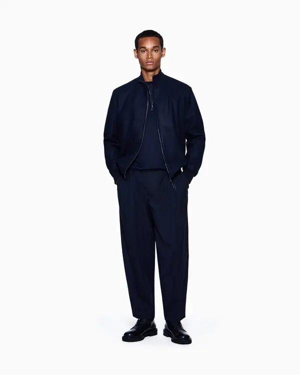 Giorgio Armani Virgin Wool Mock Neck Jumper