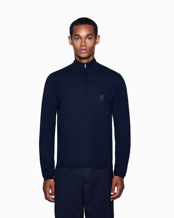 Giorgio Armani Virgin Wool Mock Neck Jumper