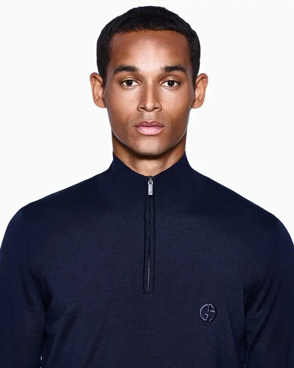 Giorgio Armani Virgin Wool Mock Neck Jumper