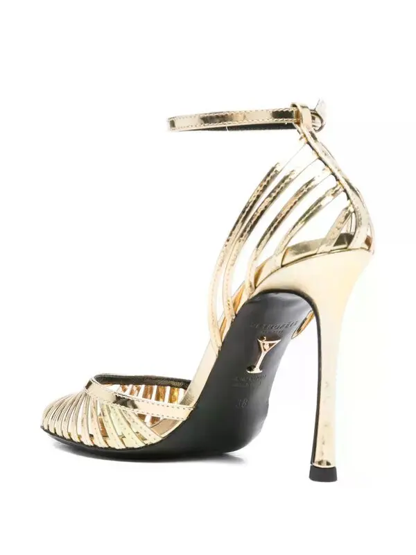 Retrofete Leather Caged Ankle-strap Sandals