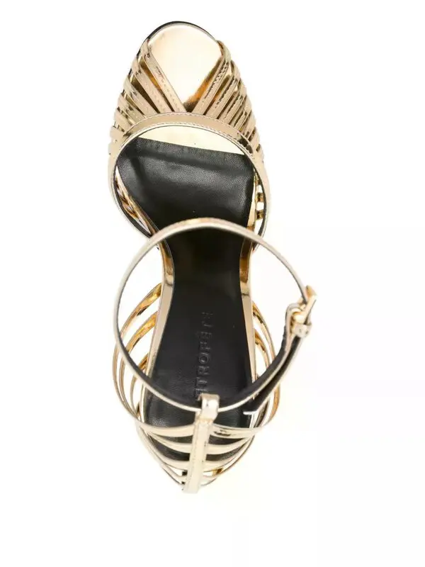Retrofete Leather Caged Ankle-strap Sandals