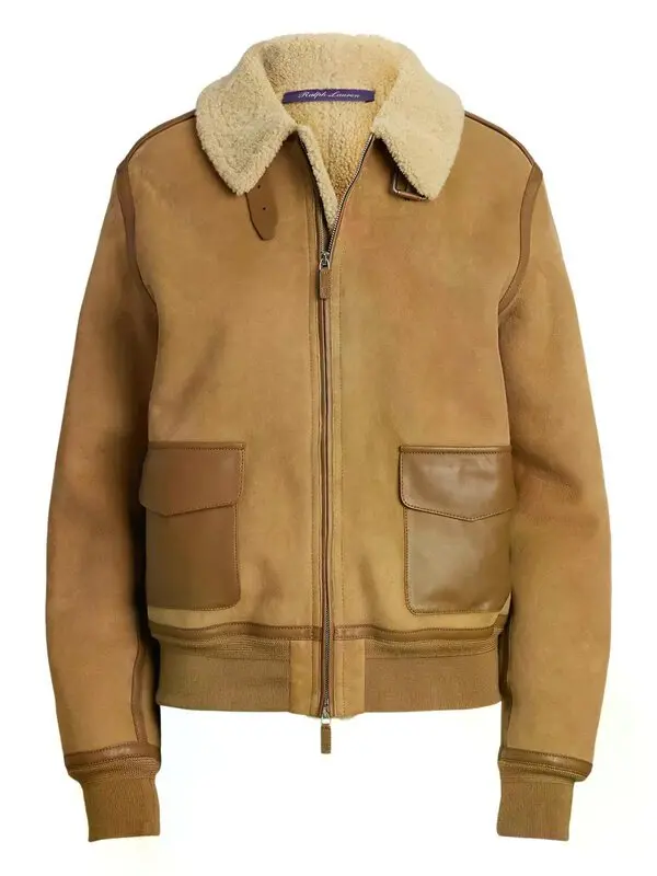 Ralph Lauren Shearling-collared Bomber Jacket - Neutrals