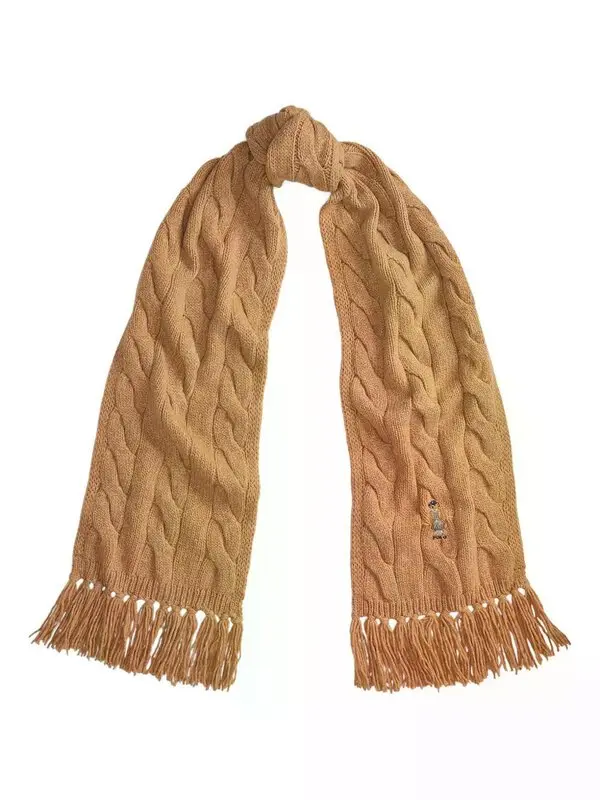 Polo Ralph Lauren Cable-knit Fringed Scarf