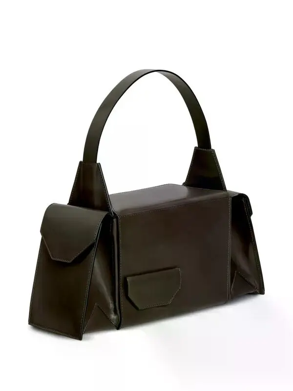 MERRYL TIELMAN Barbara Leather Shoulder Bag - Brown