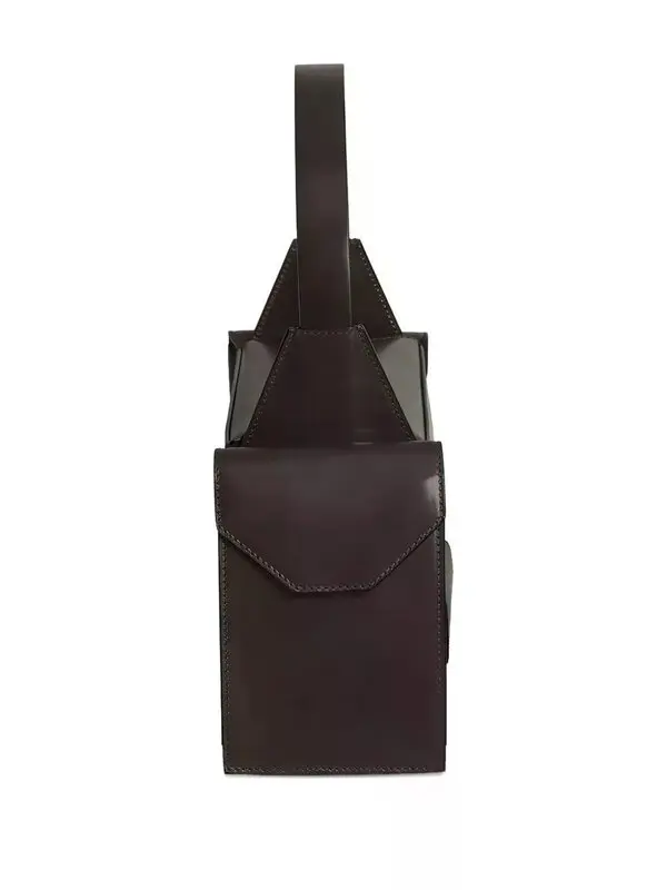 MERRYL TIELMAN Barbara Leather Shoulder Bag - Brown