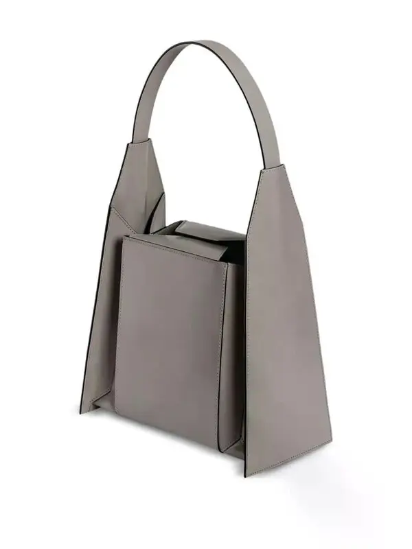 MERRYL TIELMAN Angelo Leather Tote Bag - Grey