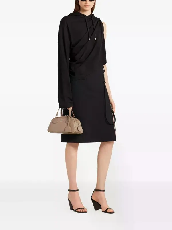 COURREGES Friday Leather Shoulder Bag - Neutrals