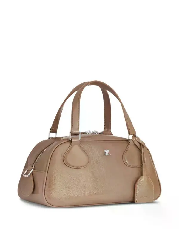COURREGES Friday Leather Shoulder Bag - Neutrals