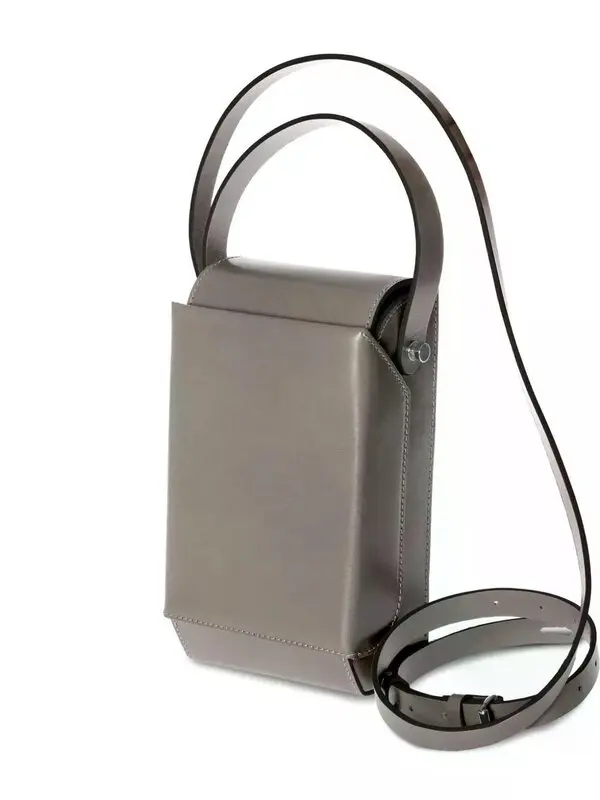 MERRYL TIELMAN Flap Cross Body Bag With Top Handle - Grey