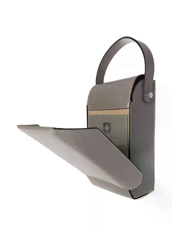 MERRYL TIELMAN Flap Cross Body Bag With Top Handle - Grey