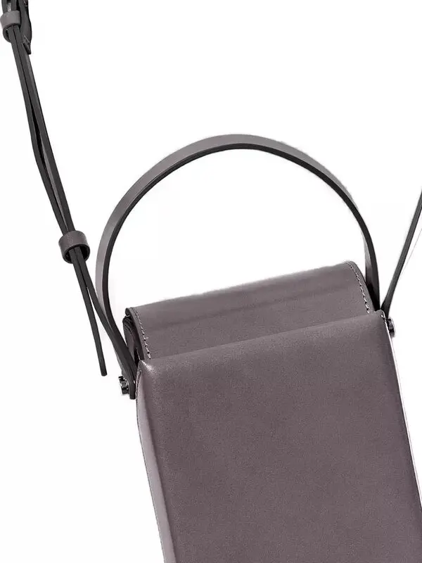 MERRYL TIELMAN Flap Cross Body Bag With Top Handle - Grey