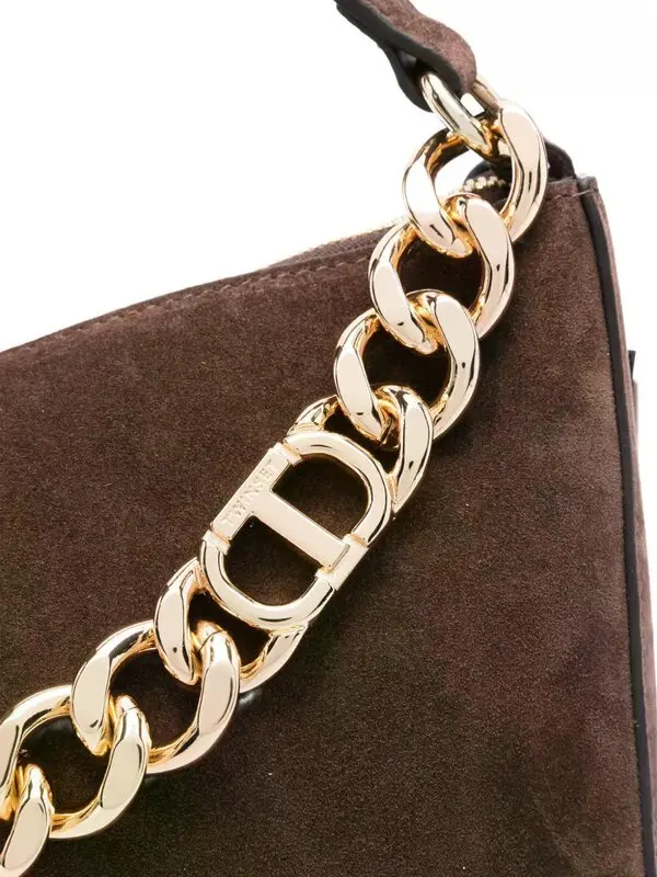 TWINSET Chain-embellished Shoulder Bag - Brown