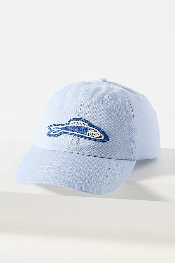 Clare V. Sardine Patch Baseball Cap - Blue | Editorialist display picture 1