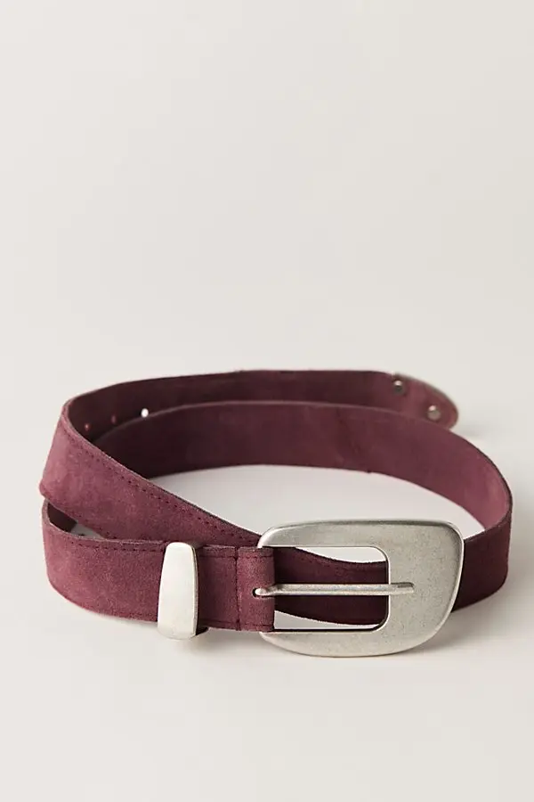 Free People Dover Suede Belt - Fig