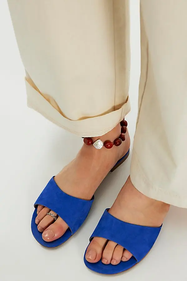 VICENZA Summer Staple Sandals - Cobalt Suede