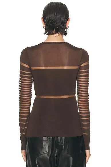 Helmut Lang Long Sleeve Top - Espresso