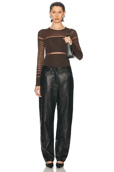 Helmut Lang Long Sleeve Top - Espresso