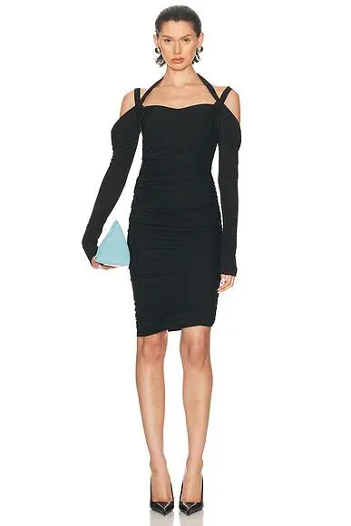 Attico Long Sleeve Midi Dress