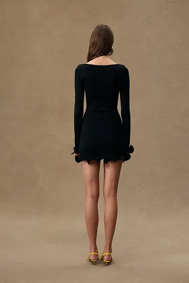 SAME Mini Dress With Ruffle Hem