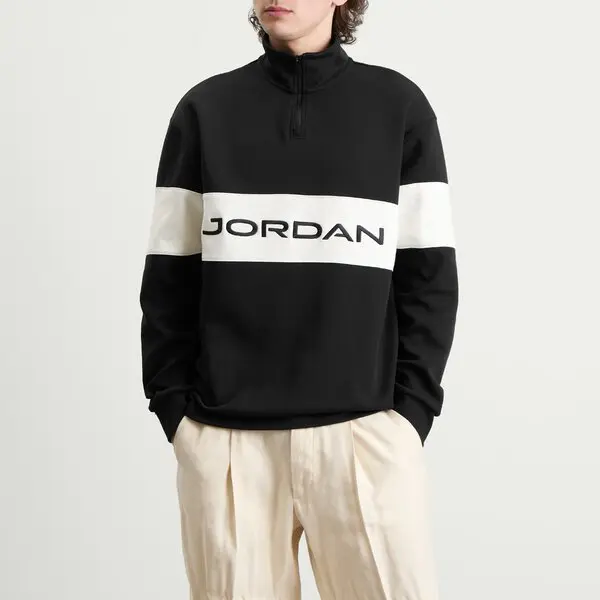 JORDAN Golf Half Zip Top - Black/dark Shadow