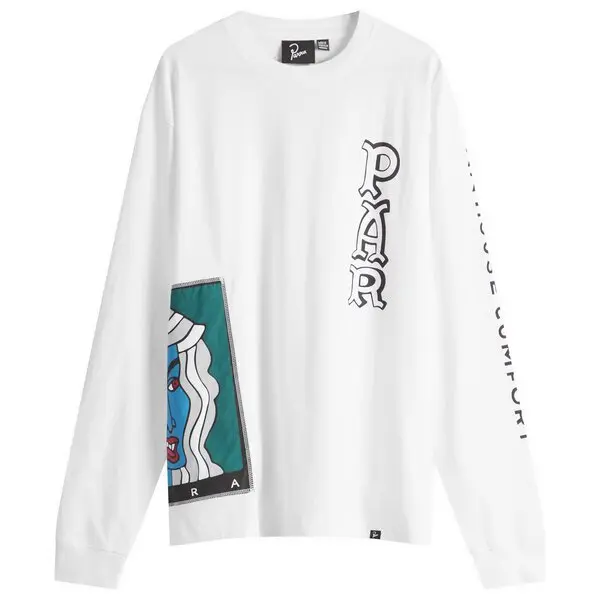 PARRA Your Face Long Sleeve T-shirt - White
