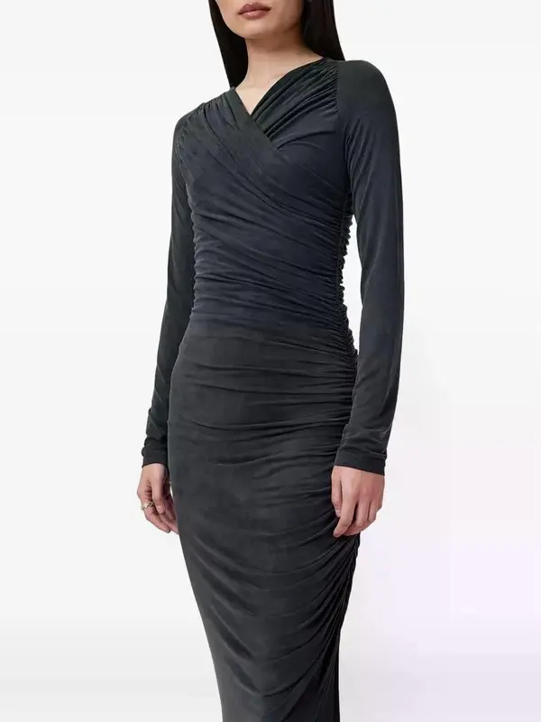 ALLSAINTS Cross-neckline Gathered Dress