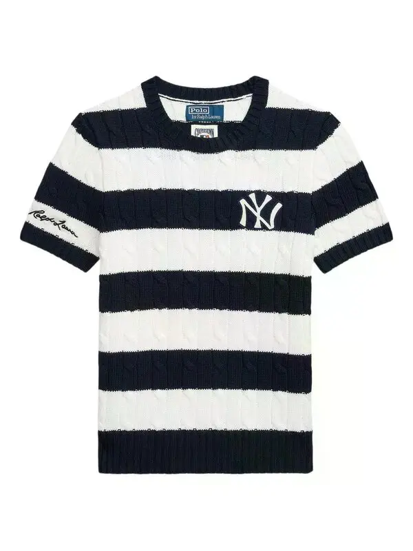 Polo Ralph Lauren Striped Cable-knit Sweater - White