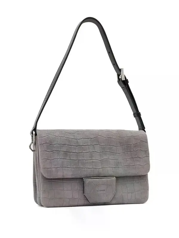ALLSAINTS Crocodile-embossed Flap Bag