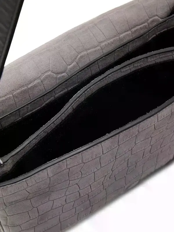 ALLSAINTS Crocodile-embossed Flap Bag