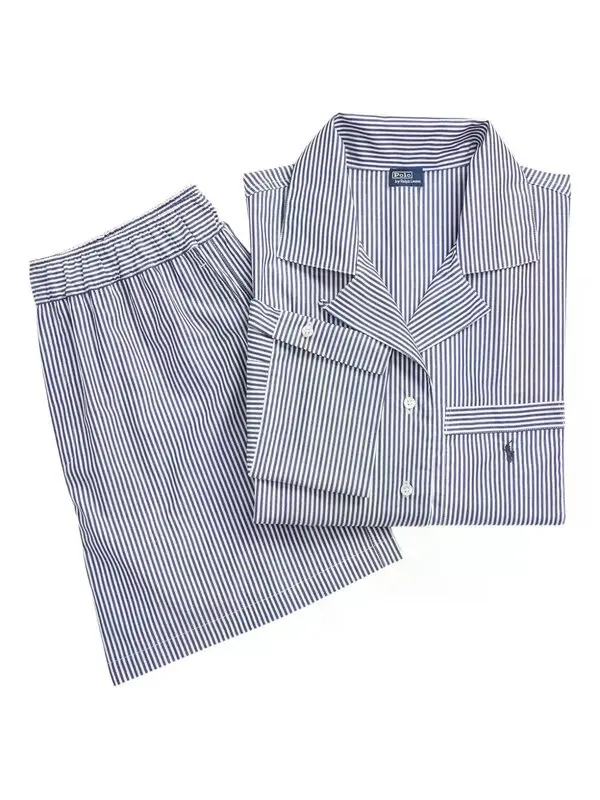 Polo Ralph Lauren Striped Cotton Pyjama Set - Blue