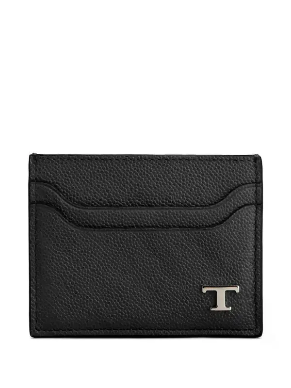 TOD'S Leather Cardholder - Black