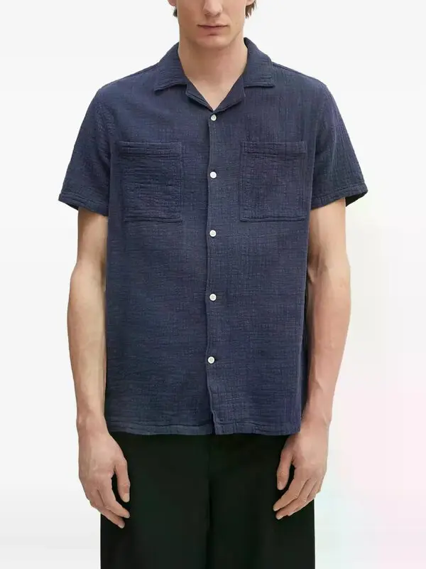 Barbour Revere-collar Pocket Shirt - Blue