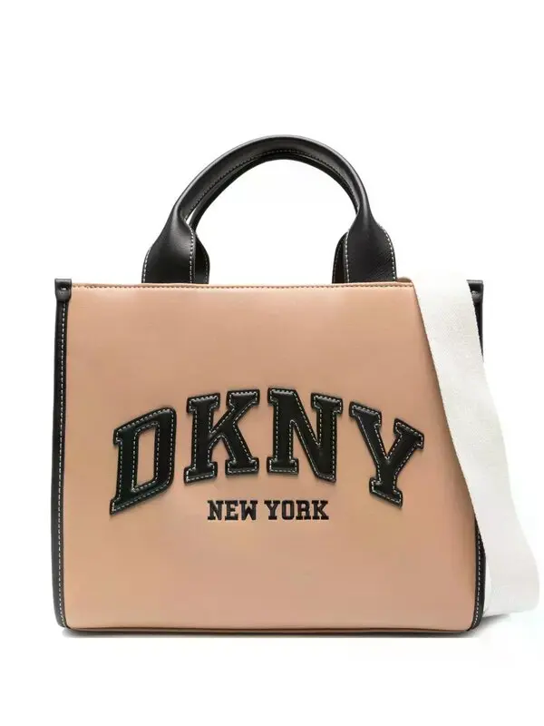 Dkny Logo-embroidered Tote Bag - Neutrals