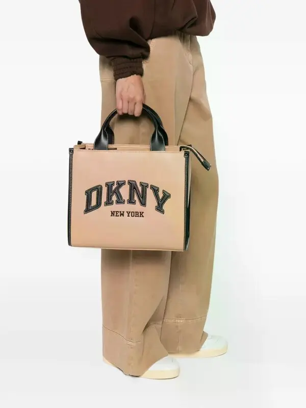 Dkny Logo-embroidered Tote Bag - Neutrals