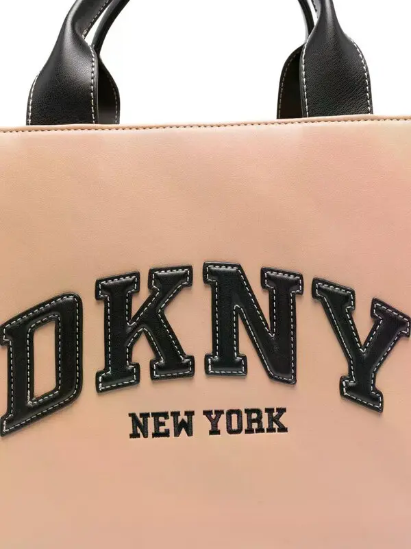 Dkny Logo-embroidered Tote Bag - Neutrals