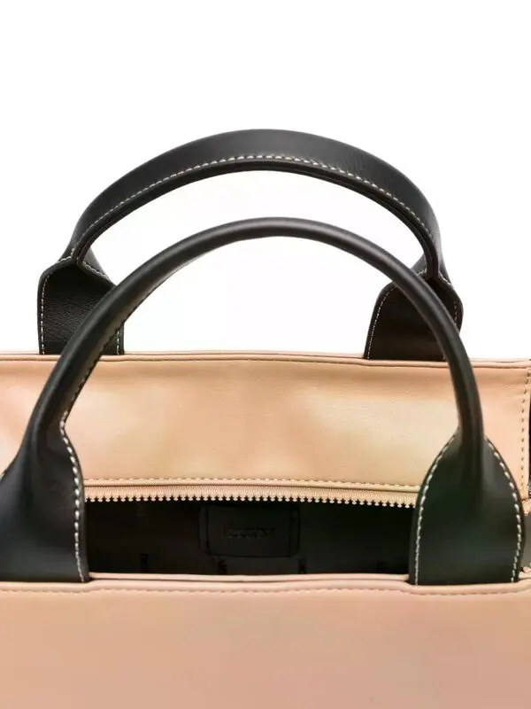 Dkny Logo-embroidered Tote Bag - Neutrals