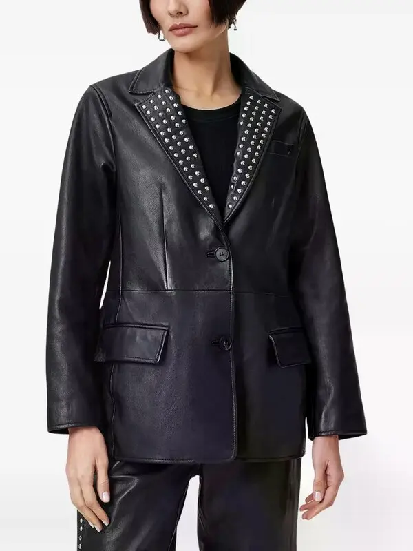ALLSAINTS Studded Leather Blazer